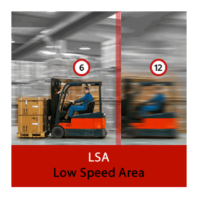 Low Speed Area - limit forklift speed in different areas