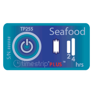 Timestrip temperature indicators for food