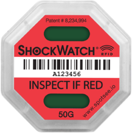 Shockwatch RFID - track and indicate when unacceptable handling occurs